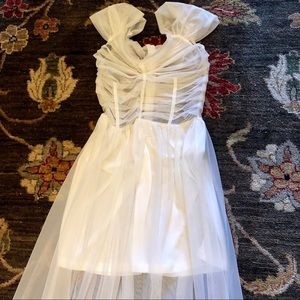 Dresses | Sexy Sheer Mini Maxi Dress Ruffled New | Poshmark